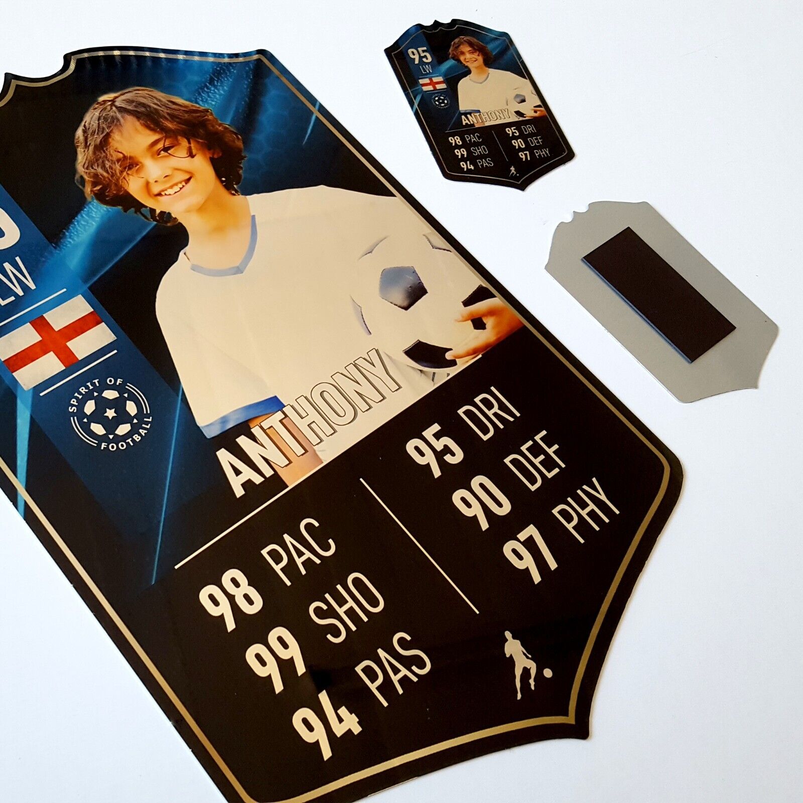 Personalised Football Card Player Stats Shield - MIRROR Special Edition ...