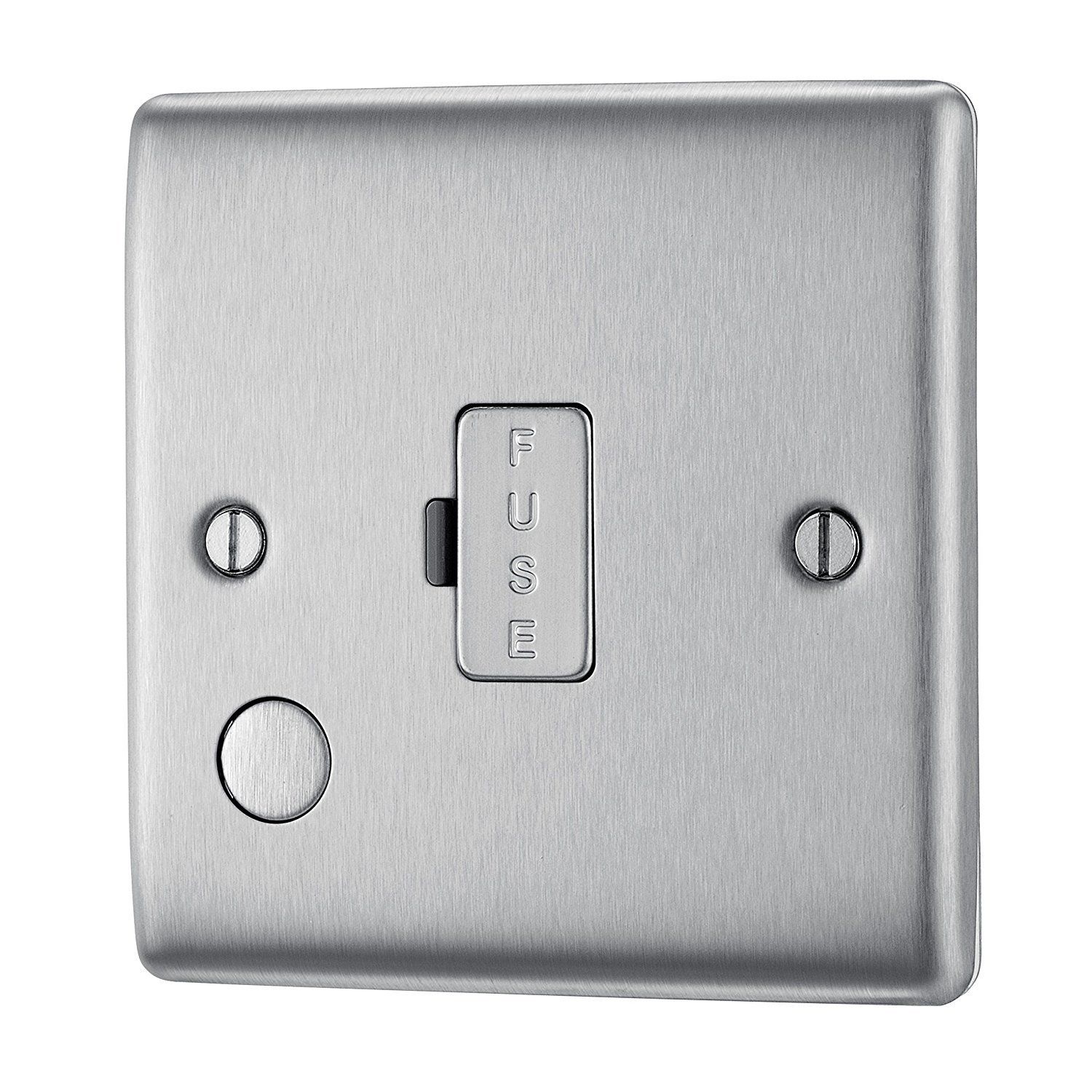 BG Nexus Brushed Steel Switches & Sockets Full Range Satin Chrome Grey ...